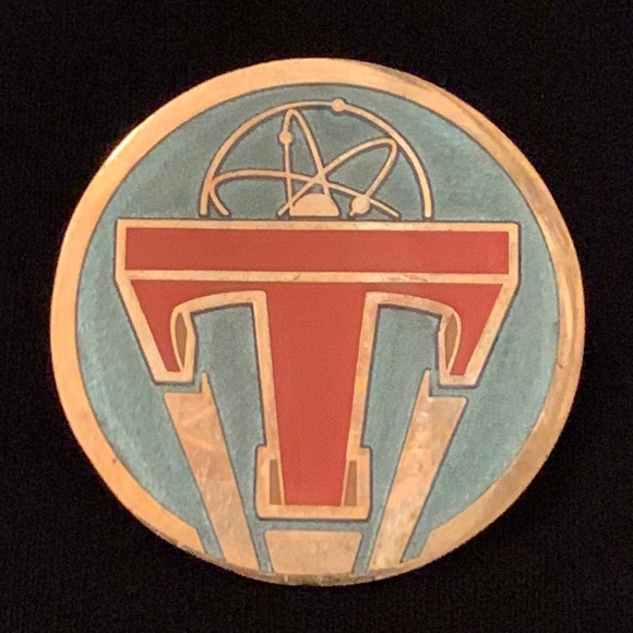 Disney | Accessories | Disney Tomorrowland Logo Pin | Poshmark